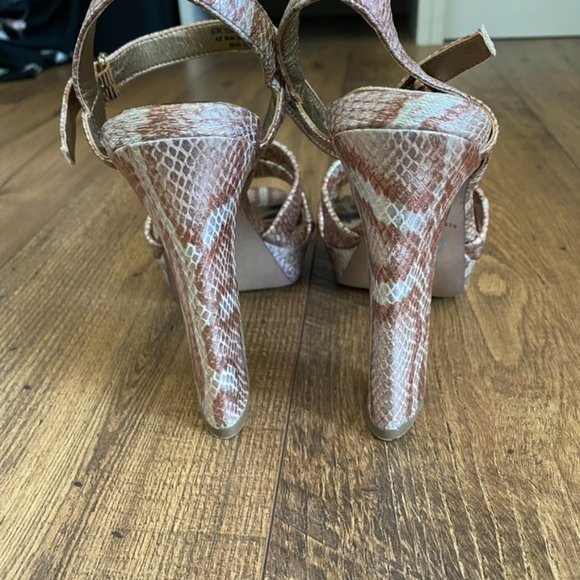 Sam Edelman | Shoes | Sam Edelman Taryn Snake Skin Sandal Heel Size 6 | Poshmark